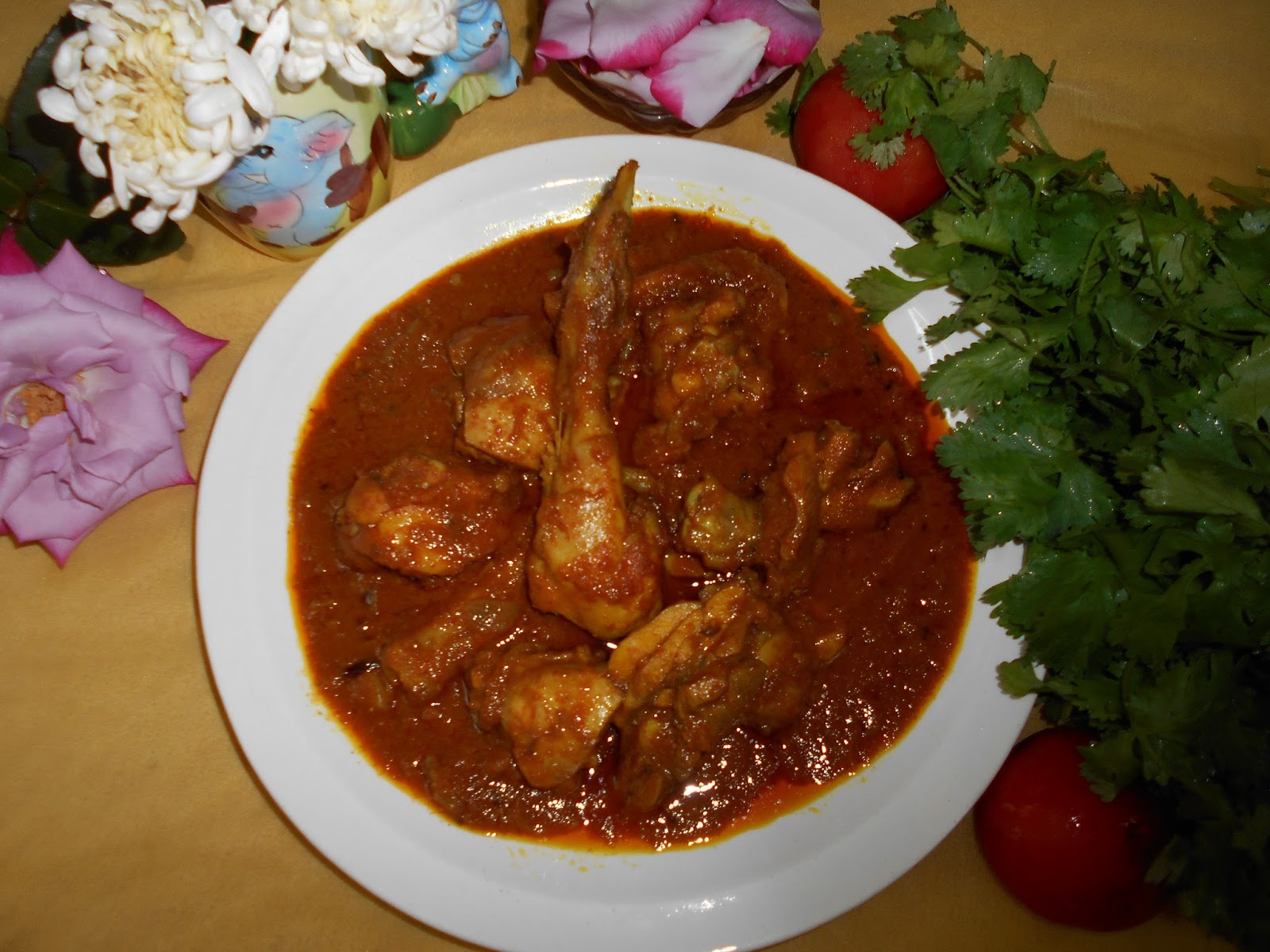 Paramita's Kitchen: Kosha Chicken / Spicy Chicken / Bengali Style Kosha ...