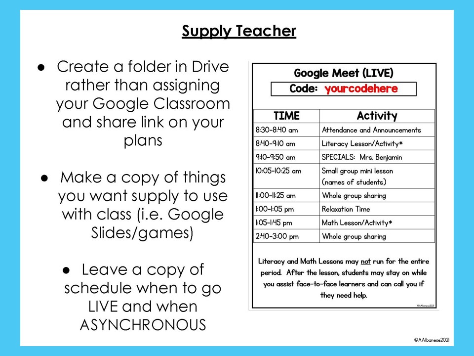 Hybrid Learning in Kindergarten | Mrs. Albanese's Kindergarten Class