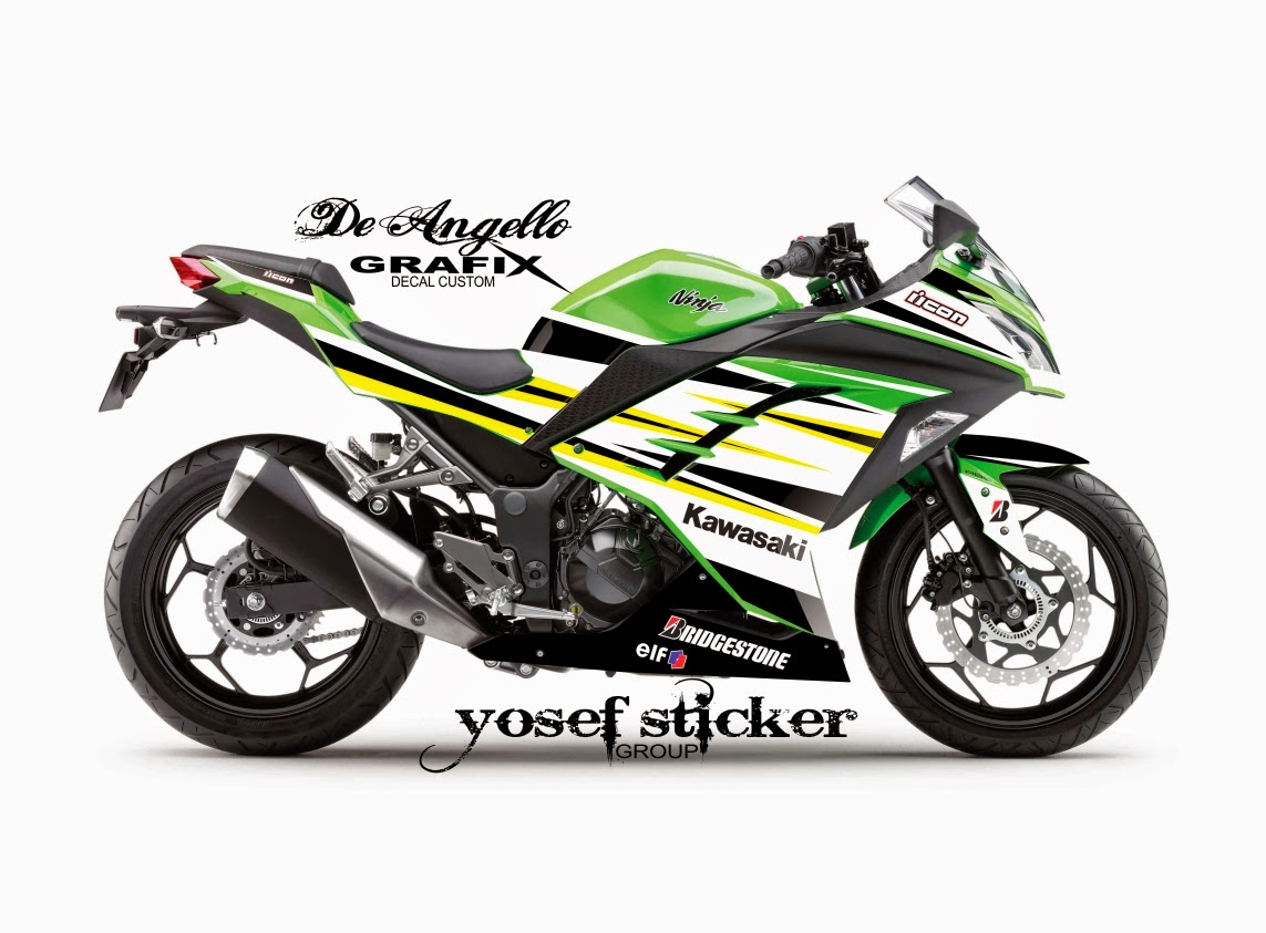 decals custom: decal ninja 250 fi garis garis