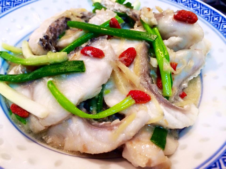 Toman fillet with scallion by Anna Teo
