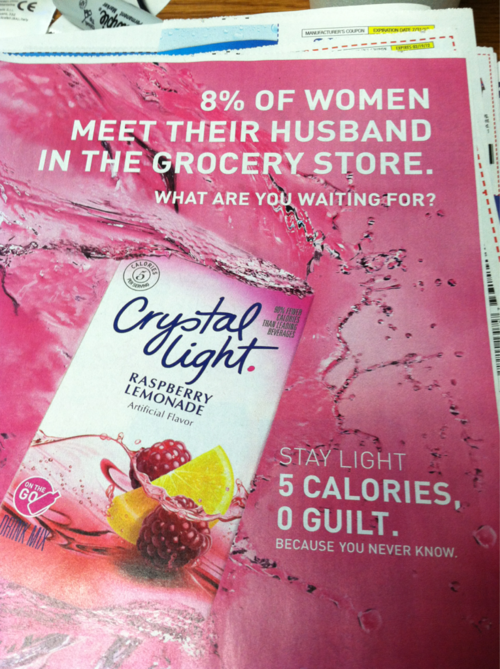 copyranter: Crystal Light ad callously insults single women.