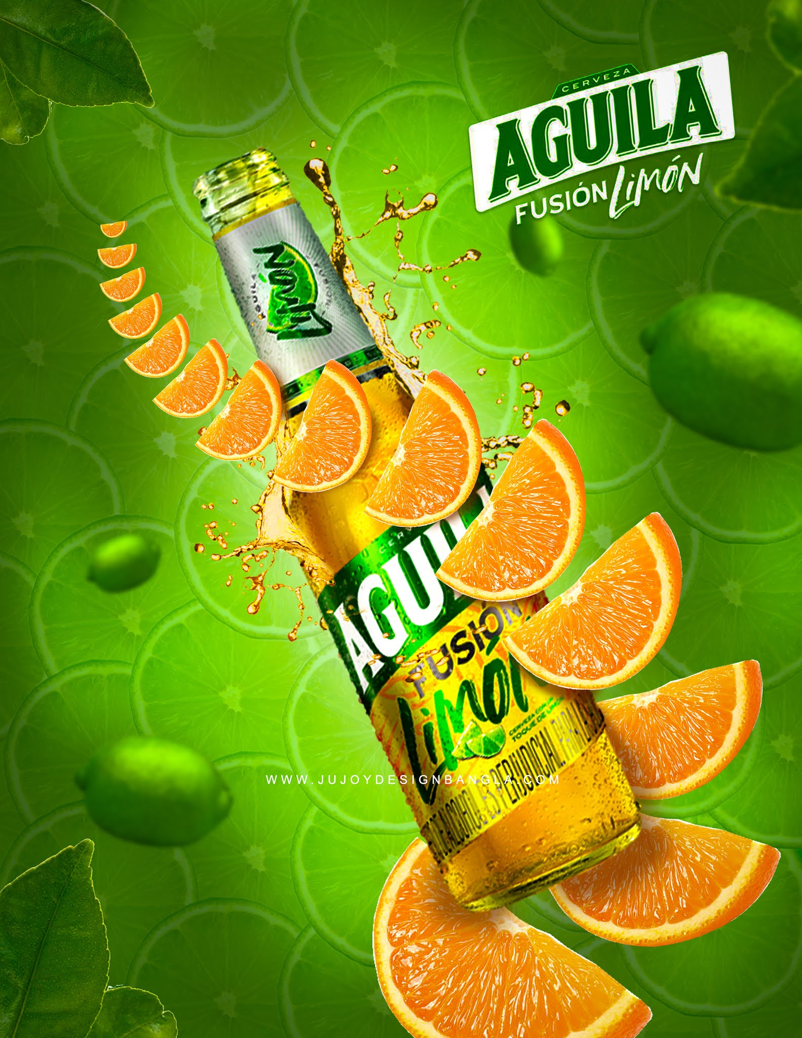 How do I make an advertisement poster in Photoshop by Ju Joy Design Bangla