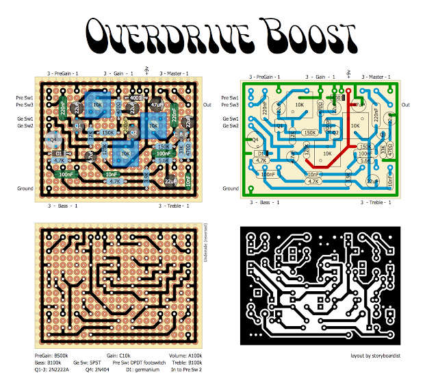 Perf and PCB Effects Layouts: Throbak Overdrive Boost