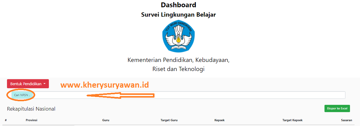 Cara Cetak Kartu Login Survey Lingkungan Belajar Tahun 2024 ...
