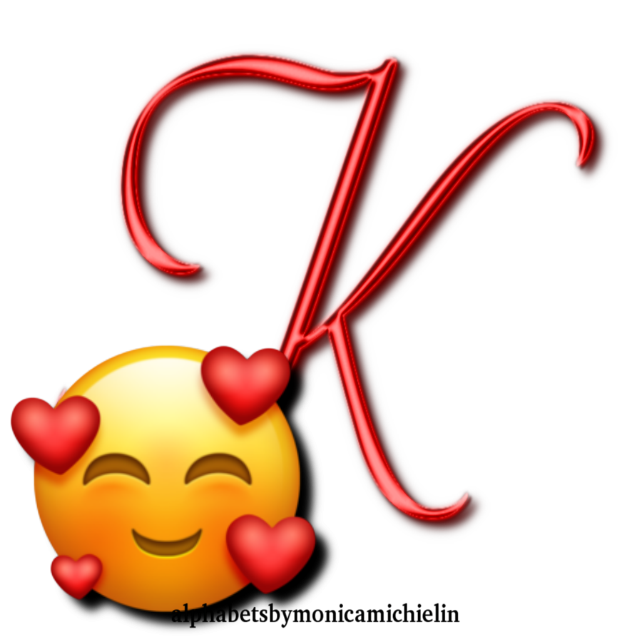 Monica Michielin Alphabets: RED HEARTS SMILE ALPHABET EMOJI EMOTICON PNG