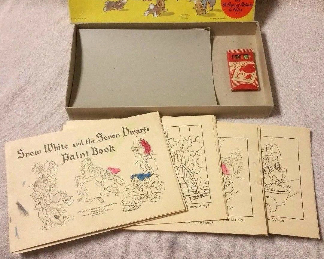Filmic Light - Snow White Archive: 1938 Snow White Paint & Crayon Set ...