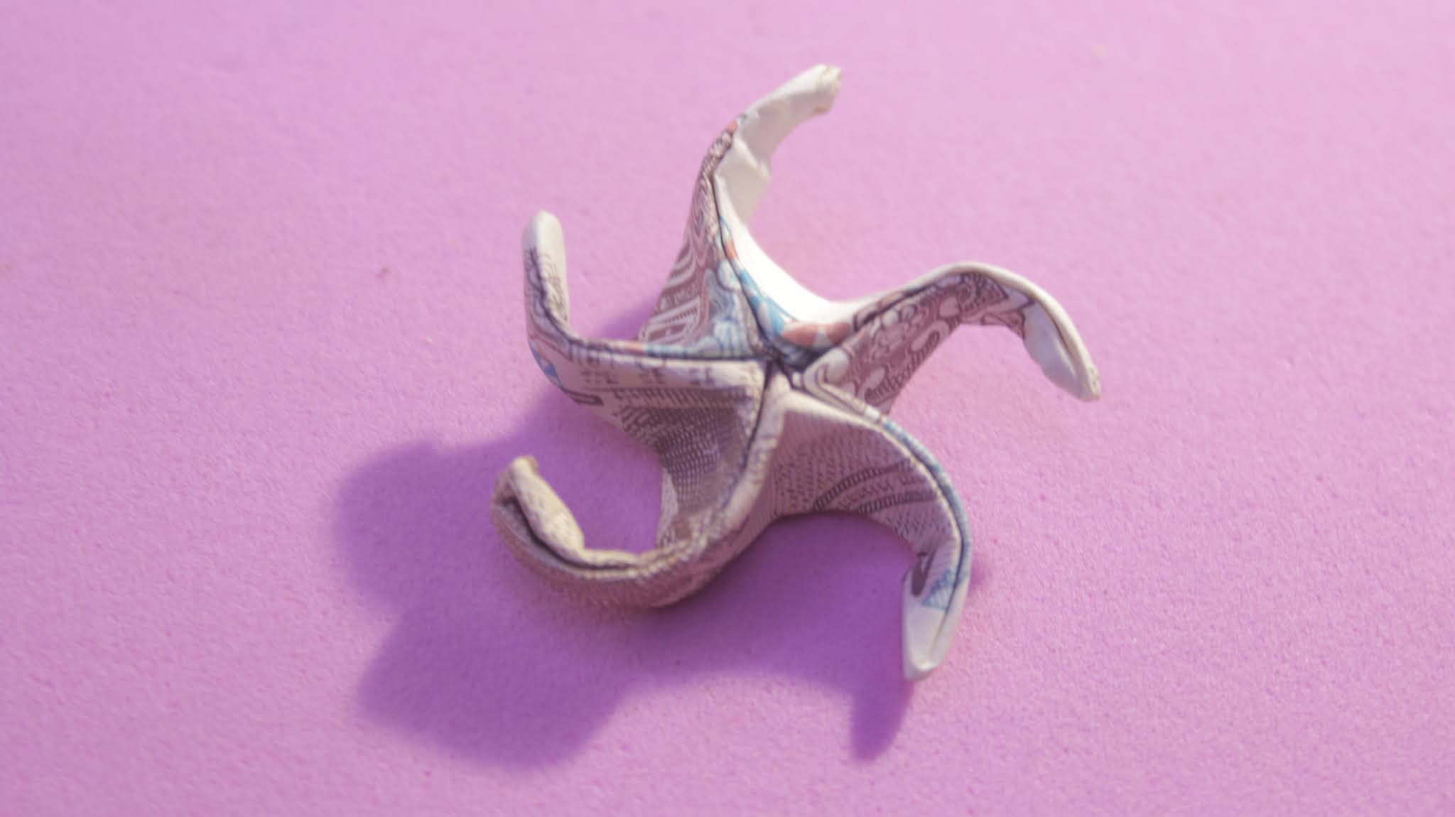 ORIGAMI hướng dẫn cách làm con sao biển bằng tiền giấy money origami ...