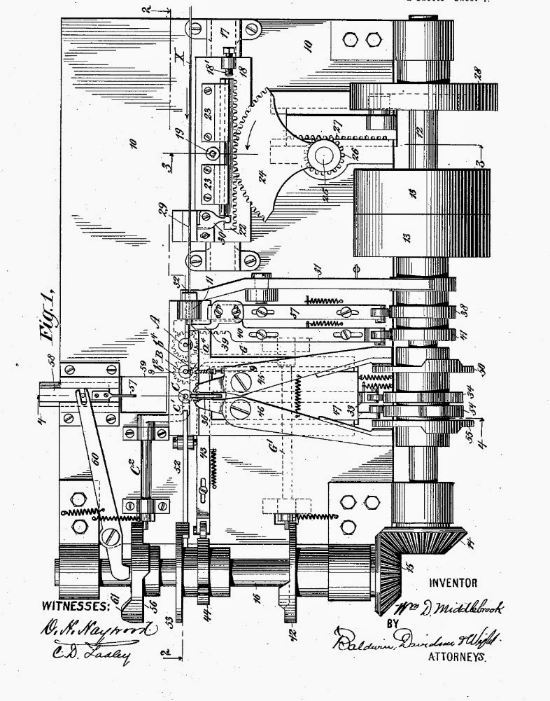 Patents on the soles of your shoes...: Oh, patents! Paperclip machine