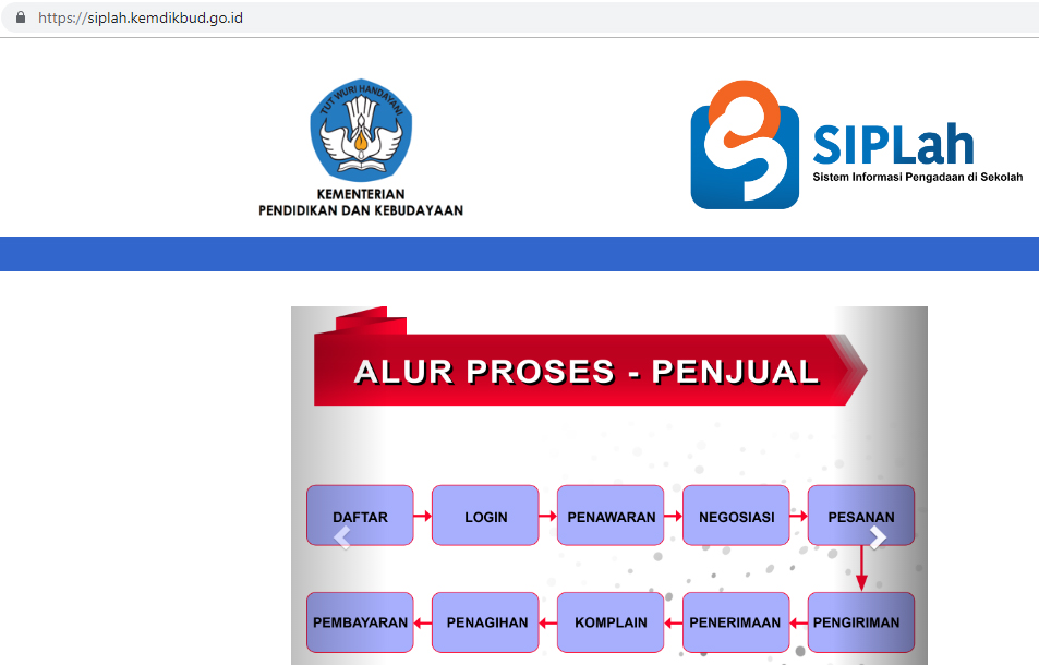 Laman https://siplah.kemdikbud.go.id Situs Resmi SIPlah (Sistem ...