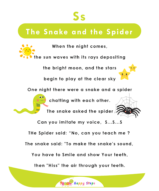 The Snake and the Spider - Letter S - Alphabet Stories