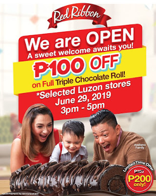 Manila Shopper: Red Ribbon P100 OFF on Triple Choco Roll Promo: June 29 ...