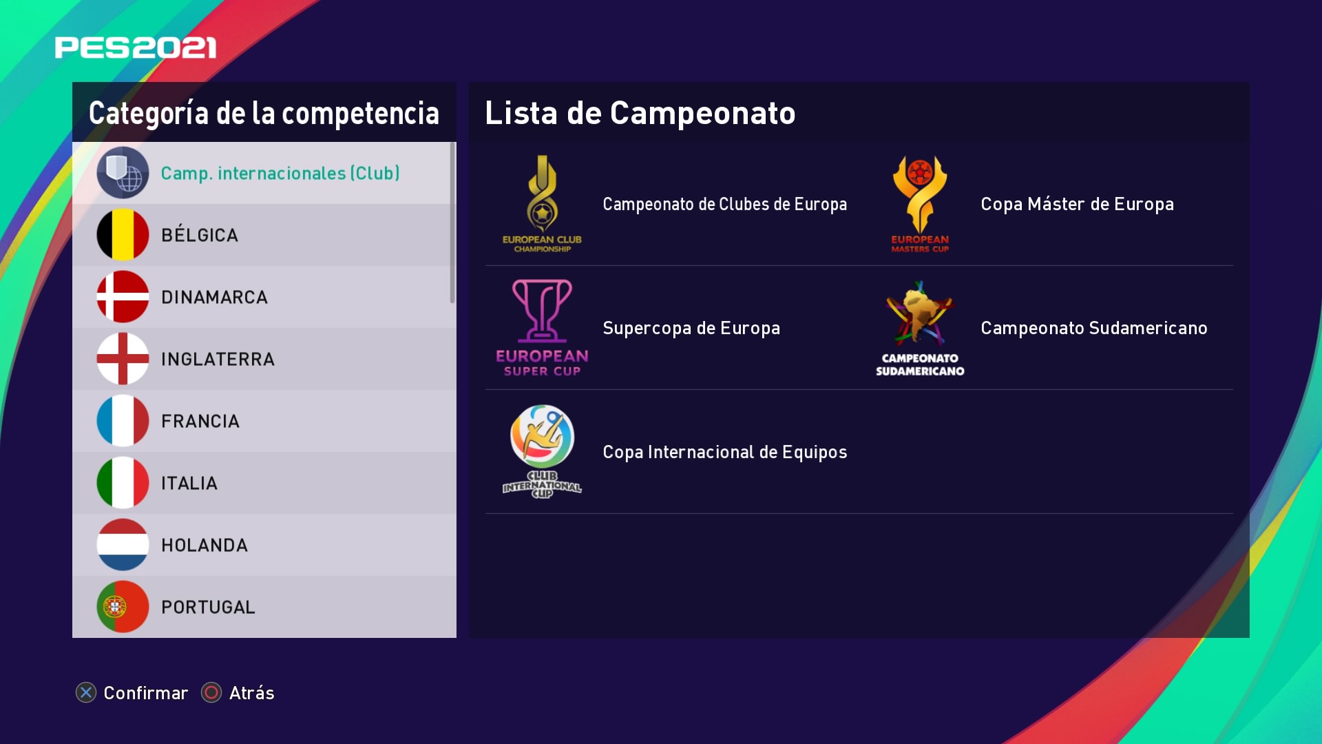 JulianCames: [eFootball PES 2021 - PS4] Logos de Campeonatos