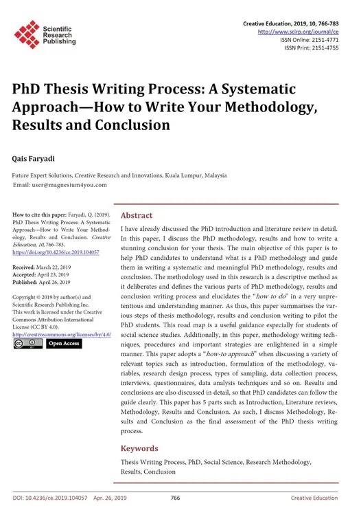 PhD Thesis Writing Process: A Systematic Approach—How to Write Your ...