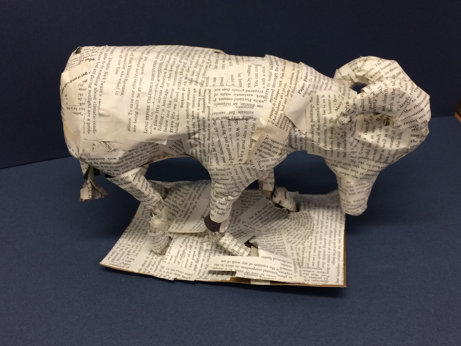 Mrs. Wille's Art Room: Advanced Art papier-mache sculptures
