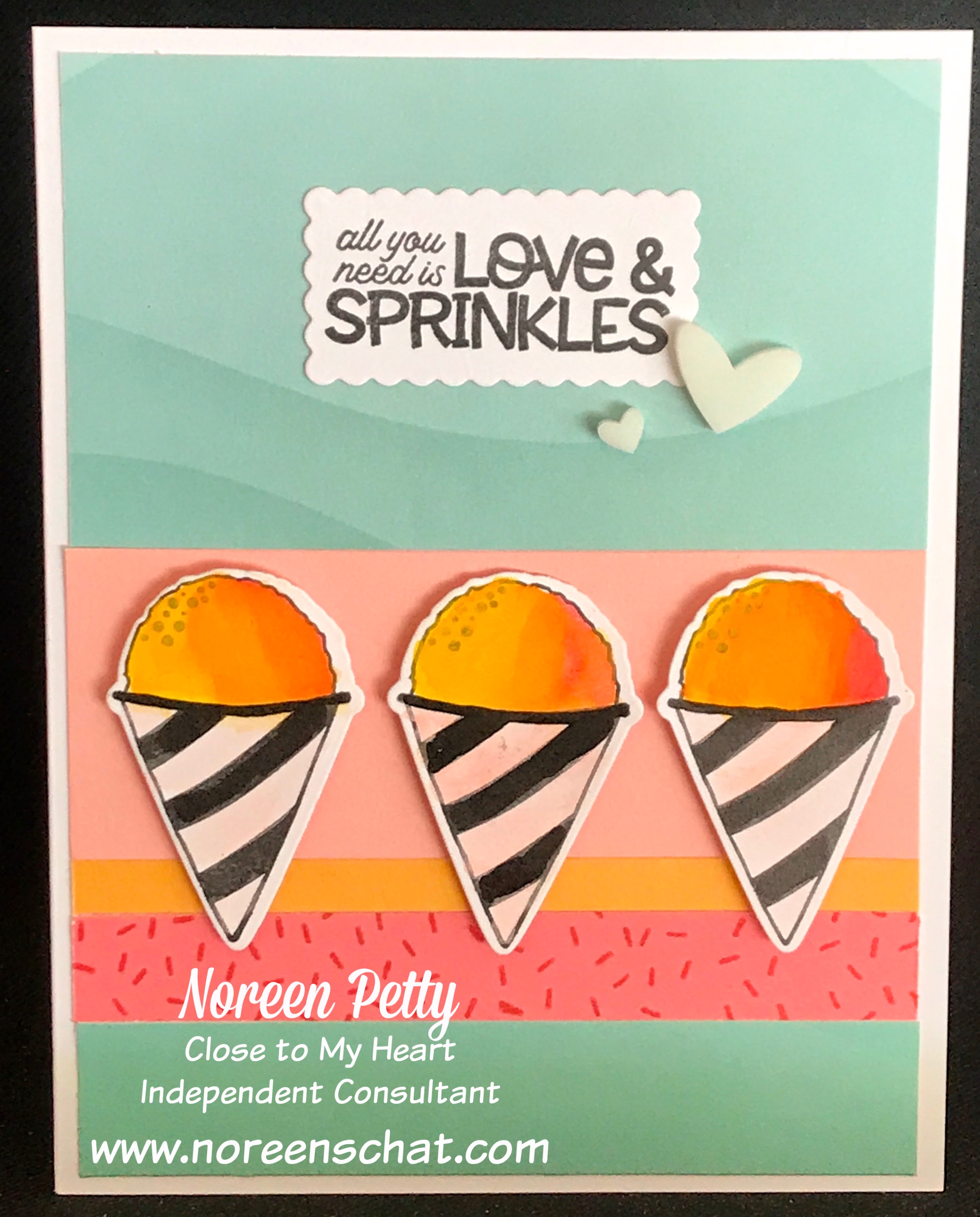Noreen's Scrap N Chat: CTMH Summer Vibes Love & Sprinkles Card