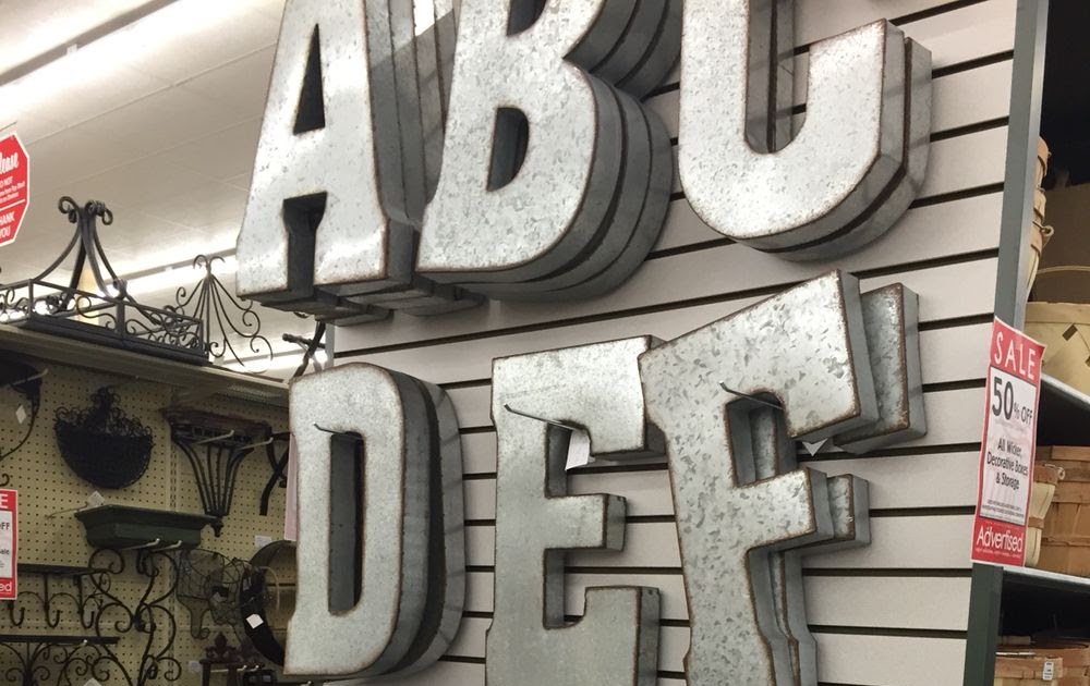 Large Galvanized Letters ~ Thankyou Letter