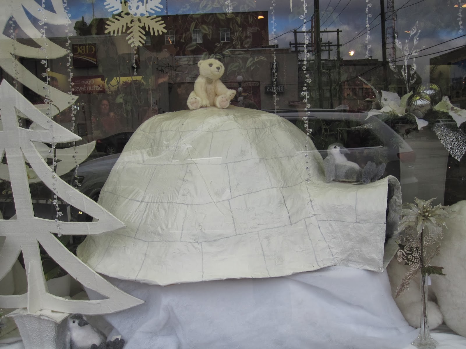Flowers On The Roof: Store Front Winter Window Display (Making an Igloo ...