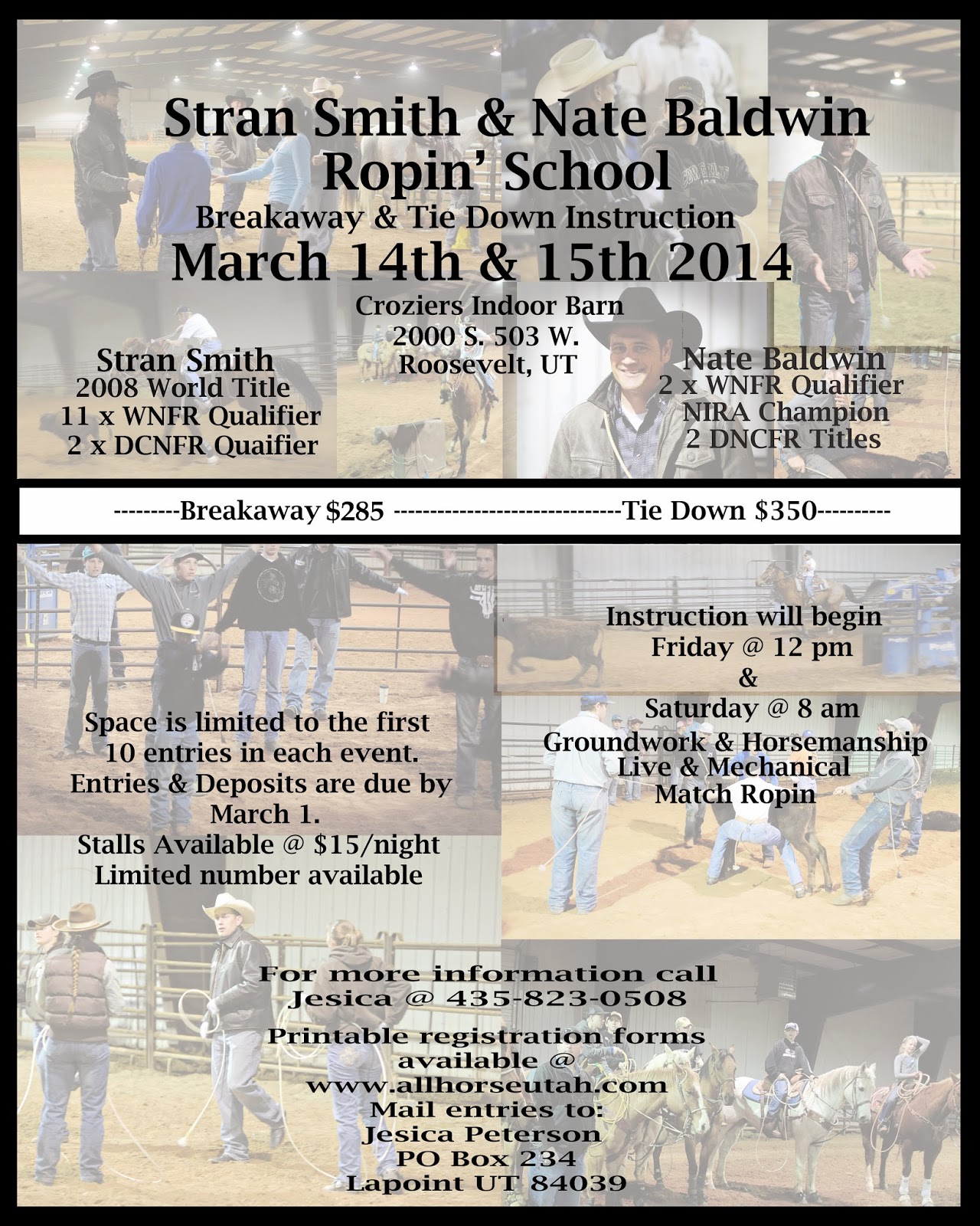 Rodeo Moms Club: Stran Smith Nate Baldwin Roping School Roosevelt Utah