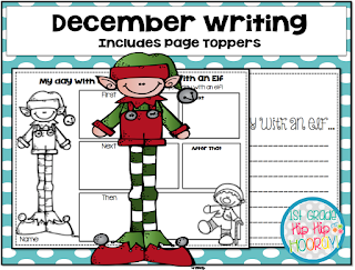 1st Grade Hip Hip Hooray!: December Writing Page Toppers