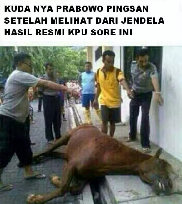 Kumpulan Gambar Lucu atau Meme Prabowo Kalah Pemilu - Rek Blogging