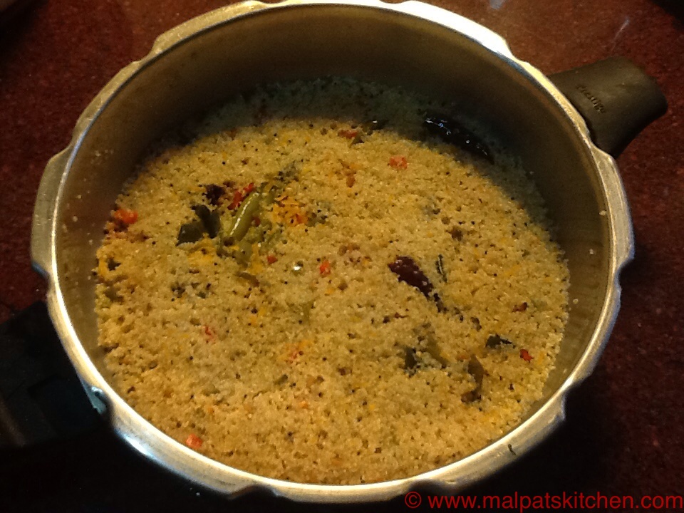VEG CRACKED WHEAT / SAMBA RAVA UPMA ~ Malpats Kitchen