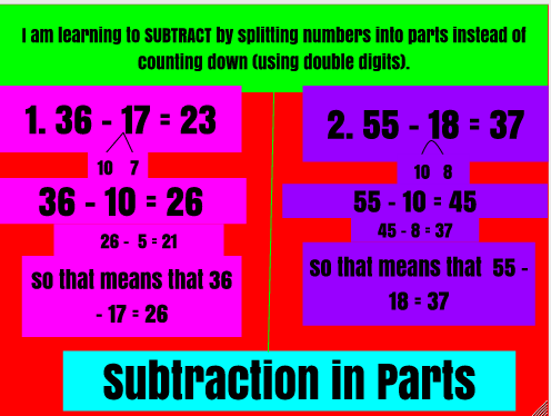 Kevine @ Pt England School: How to Subtraction in parts