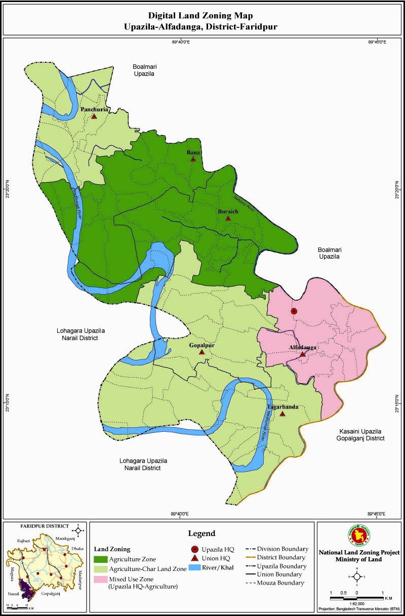 Mouza & Land Use Maps of Alfadanga Upazila, Faridpur, Bangladesh ...