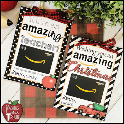 Teaching With Terhune: Amazon Gift Tag for Teacher Christmas Gift and ...
