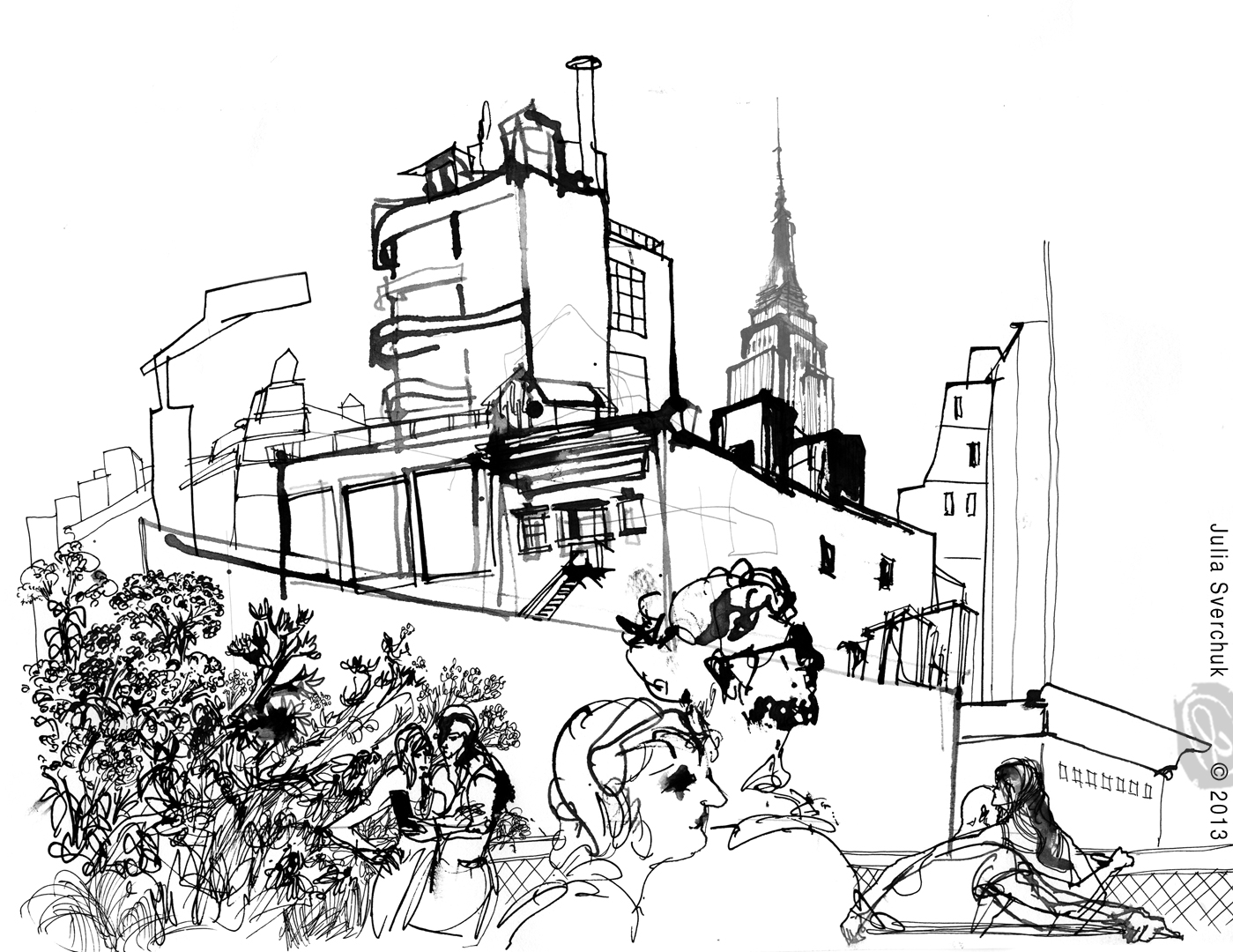High Line Park Sketch at Ricky Middleton blog