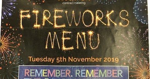 Wrotham Road Primary Blog: Firework Menu - 5th November