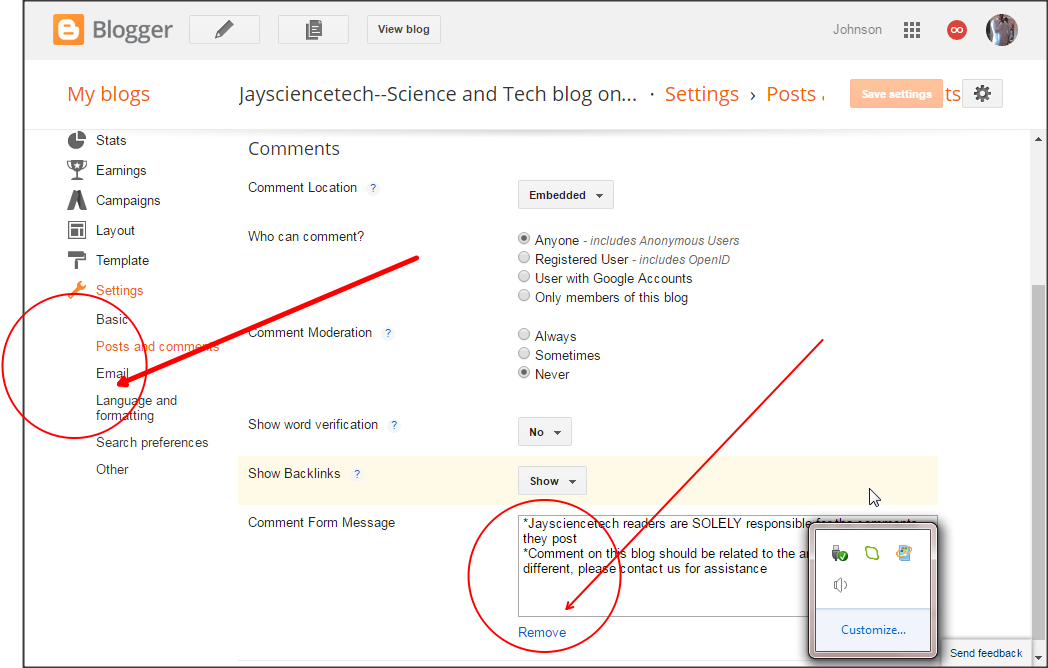 How to add comment message to your blogger | 247AMEND - Tech Tips ...