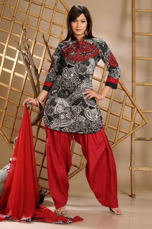 Asian Salwar Suits Collection 2013 | Casual Short Shirt with Salwar ...