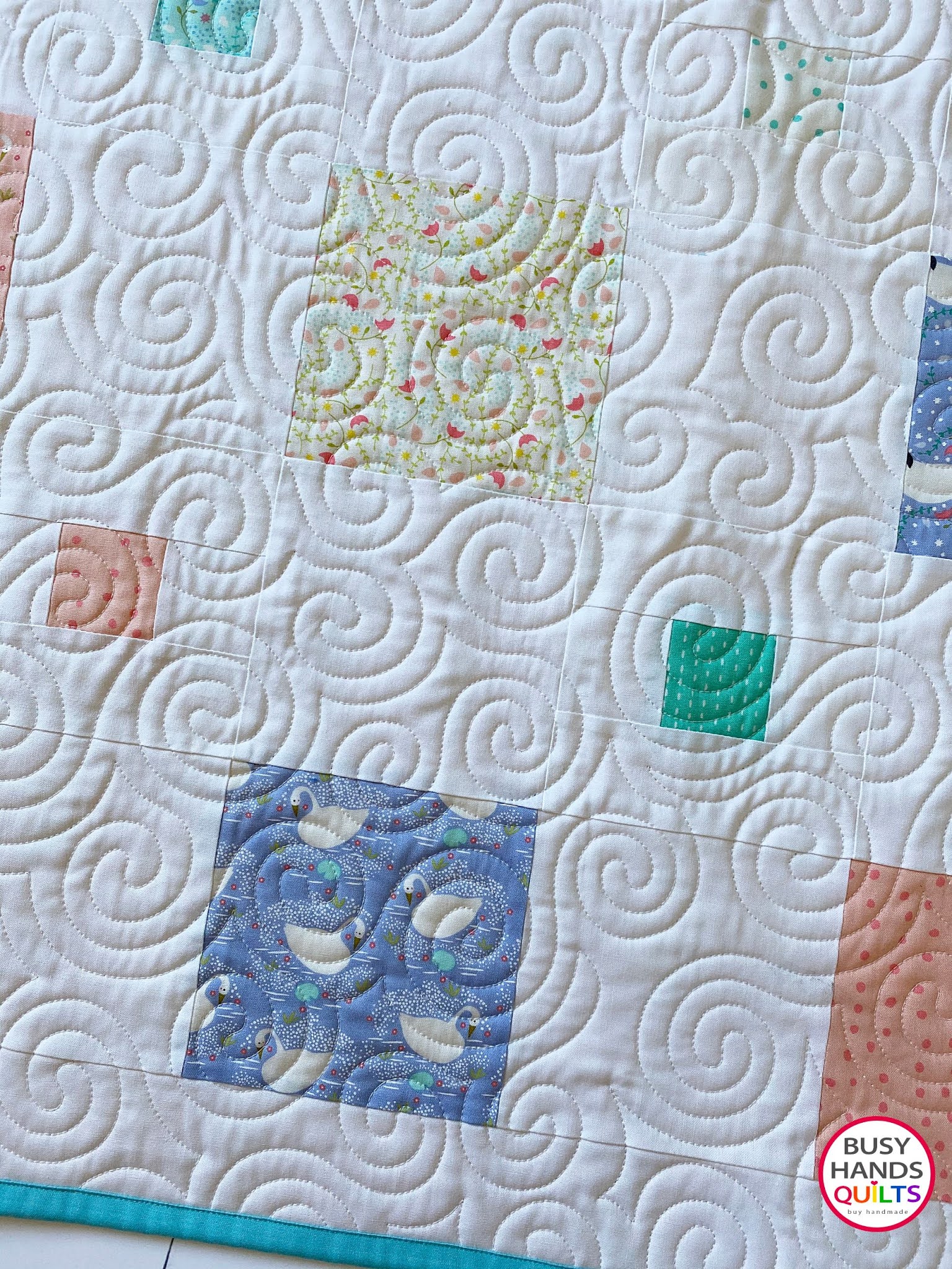 Busy Hands Quilts: Floating Squares Baby Quilt in Enchanted {Custom ...