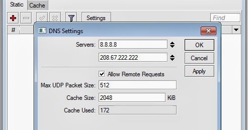 Setting Redirect DNS di Mikrotik