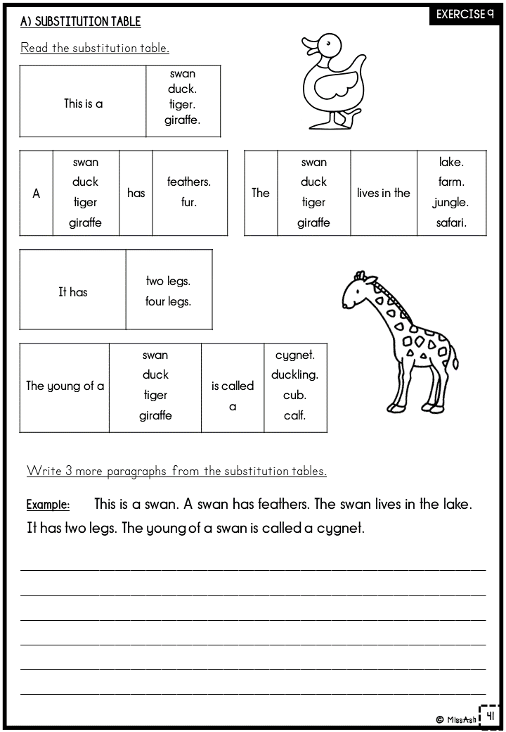 ASH THE TEACHER: Year 2 Step by Step Writing Module Part 1