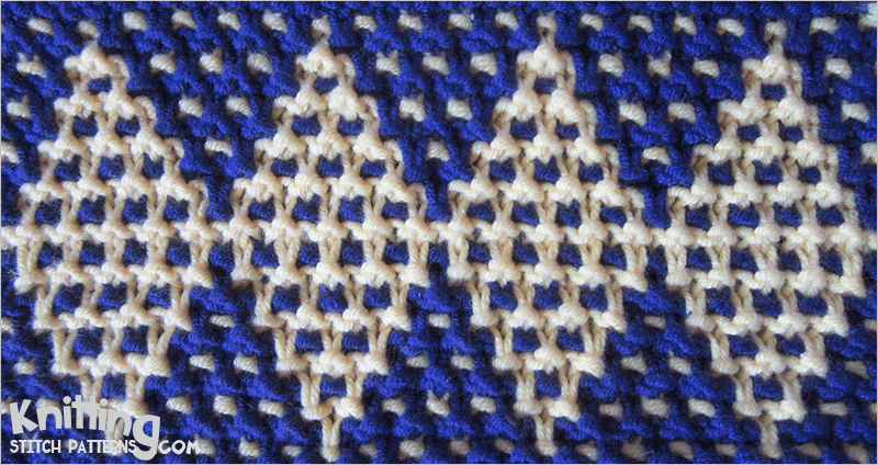 Mosaic Diamonds 🔅 Knitting Stitch Patterns