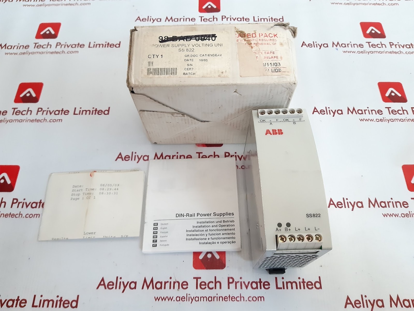 ABB SS822 POWER SUPPLY VOLTING UNIT - Aeliya Marine