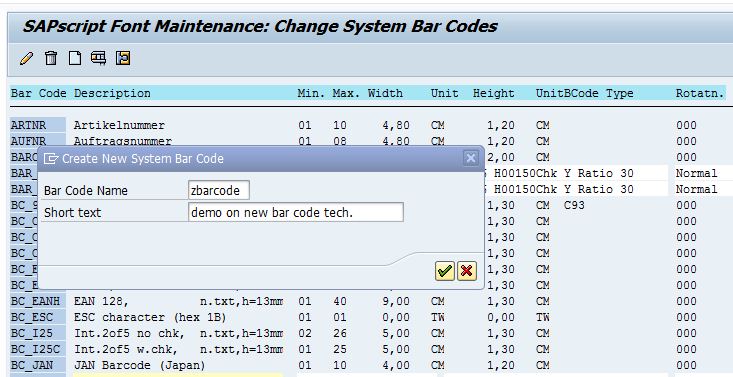 SAP Sample Programs: Bar Code for SmartForms step by step