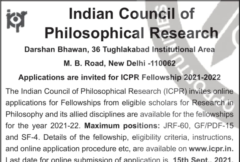 ICPR Recruitment 2021 Apply Online | 79 Fellowship Vacancies