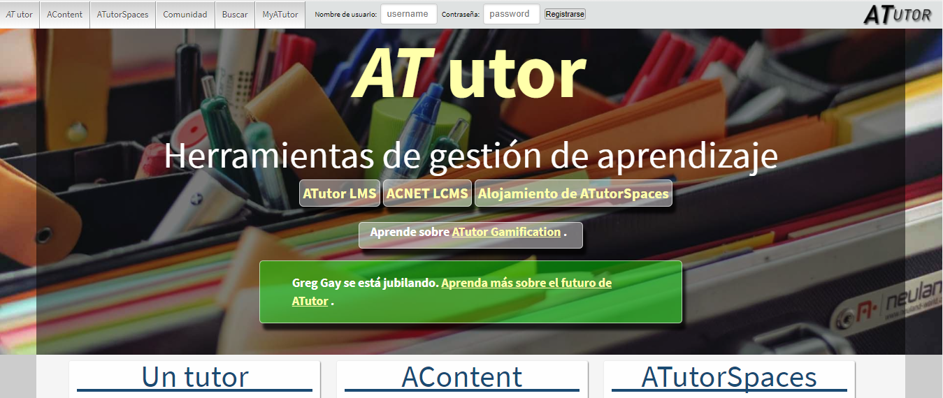ATutor ~ EVALUACIÓN DE PLATAFORMAS EDUCATIVAS