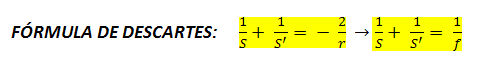 PRACTICA CIENCIA: ÓPTICA CON ESPEJOS. FÓRMULA DE DESCARTES.