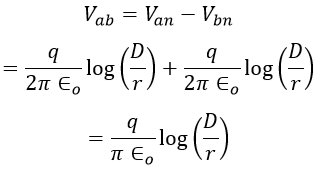 Capacitance of Single Phase & Three Phase Transmission Lines