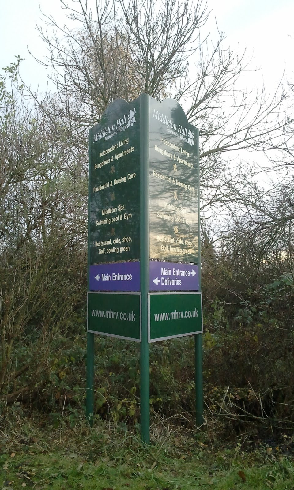 The Green I Signs Blog: Re- furbished V shaped road sign for Middleton ...