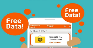 How do you get free mobile data using this app?