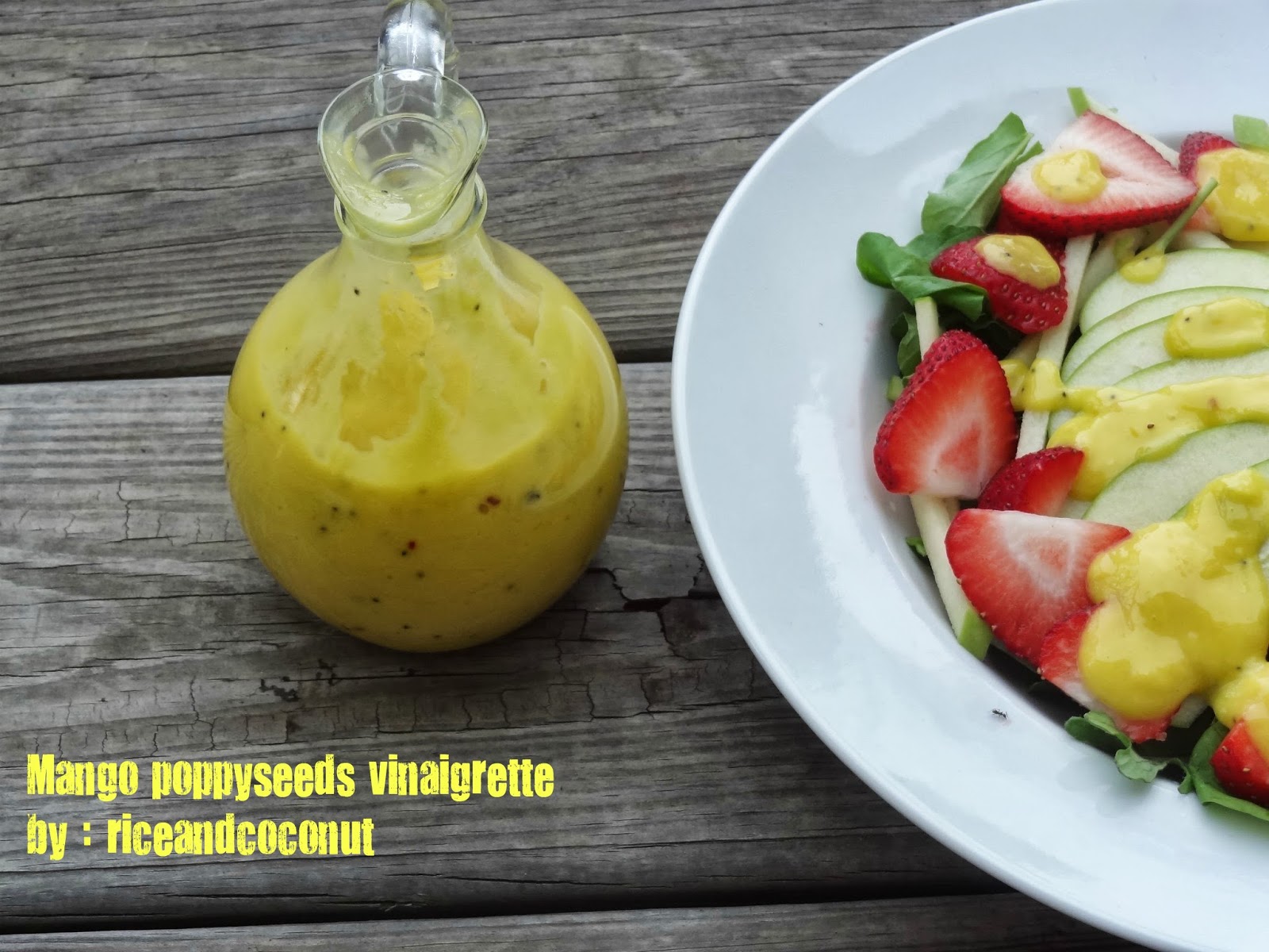 Mango poppy seeds vinaigrette
