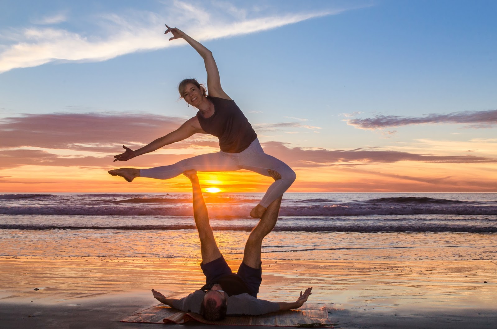 Sensory Overload: AcroYoga - Sunset at Seaside Beach