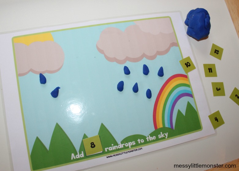 Printable Number Playdough Mats - Messy Little Monster