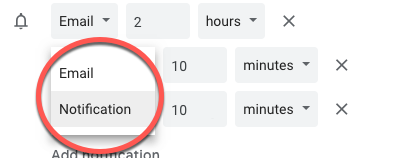 Google Calendar - How to Add a Notification for a Single Event