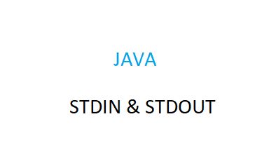 হাতিয়াপাড়া: Java Stdin and Stdout I (Hackerrank) Solution: (জাভা স্ট্যান্ডার্ড ইনপুট আউটপুট)