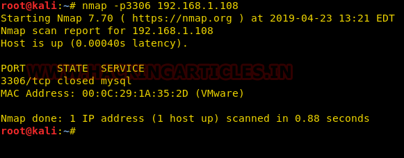 Penetration Testing on MYSQL (Port 3306) - Hacking Articles